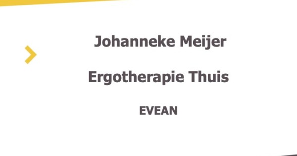 Presentatie Johanneke Meijer Ergotherapie Thuis EVEAN - Parkinson Vereniging